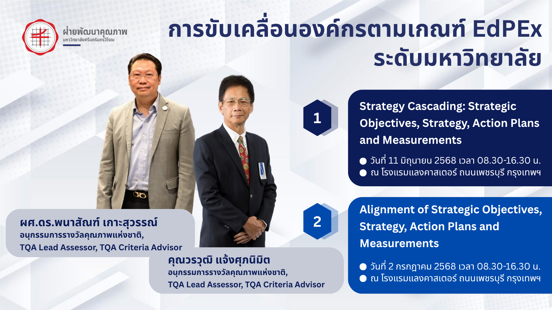 การขับเคลื่อนองค์กรตามเกณฑ์ EdPEx ระดับมหาวิทยาลัย